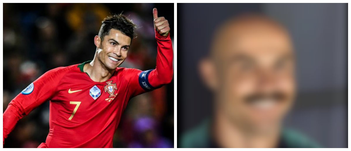 Será assim daqui a 30 anos? Cristiano Ronaldo surge careca e de bigode ...